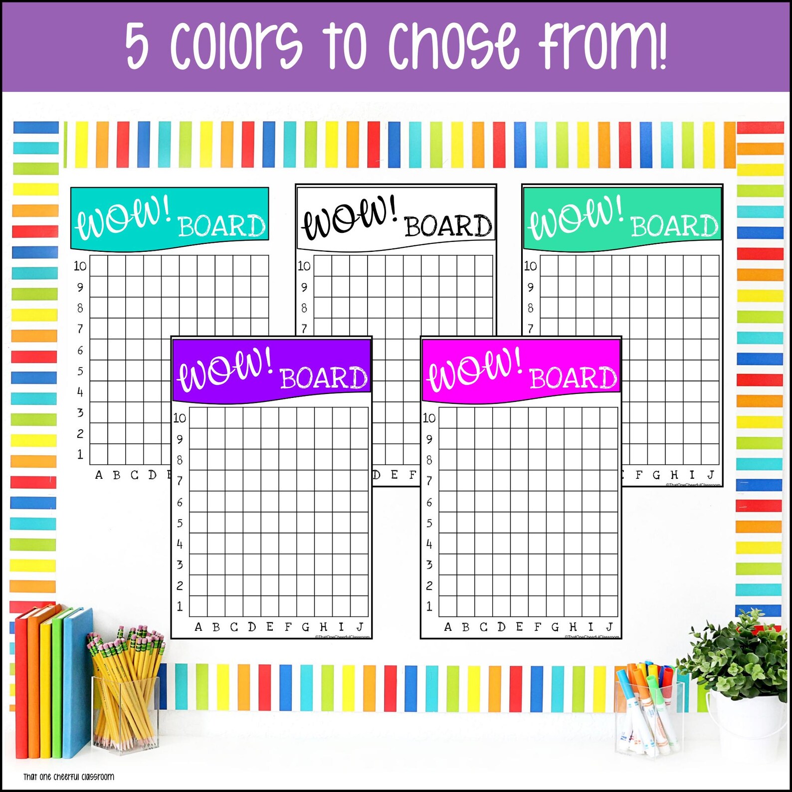 WOW Board Classroom Incentive Behavior Anchor Chart Poster Tearproof ...