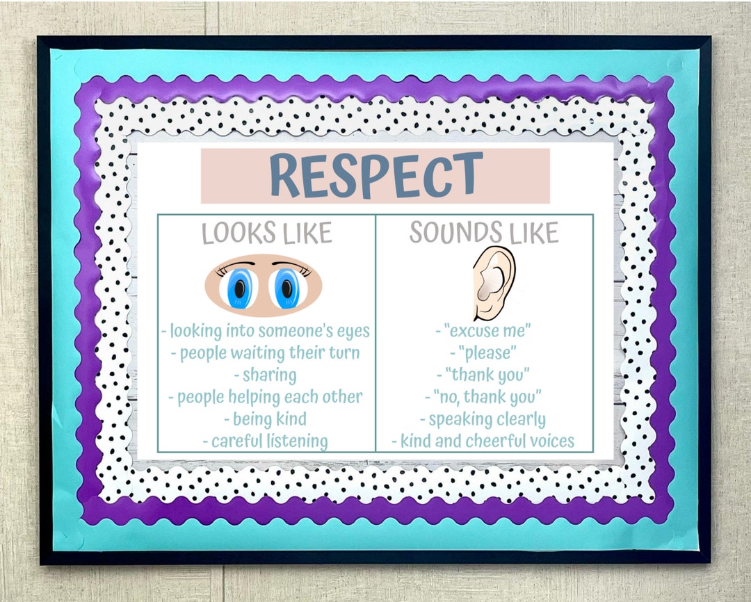Respect Social Emotional Learning SEL Anchor Chart Poster - Etsy