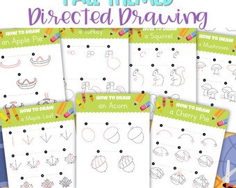 Animal Theme Directed Drawing How to Draw Step by Step Drawing Animal ...