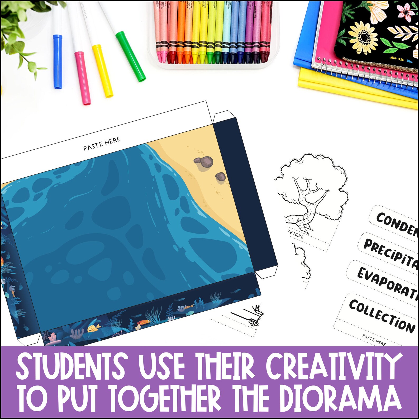 Water Cycle Project 3D Diorama Science Craft Activity - Etsy