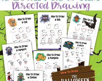 Back to School Directed Drawing Activities How to Draw Step by Step ...