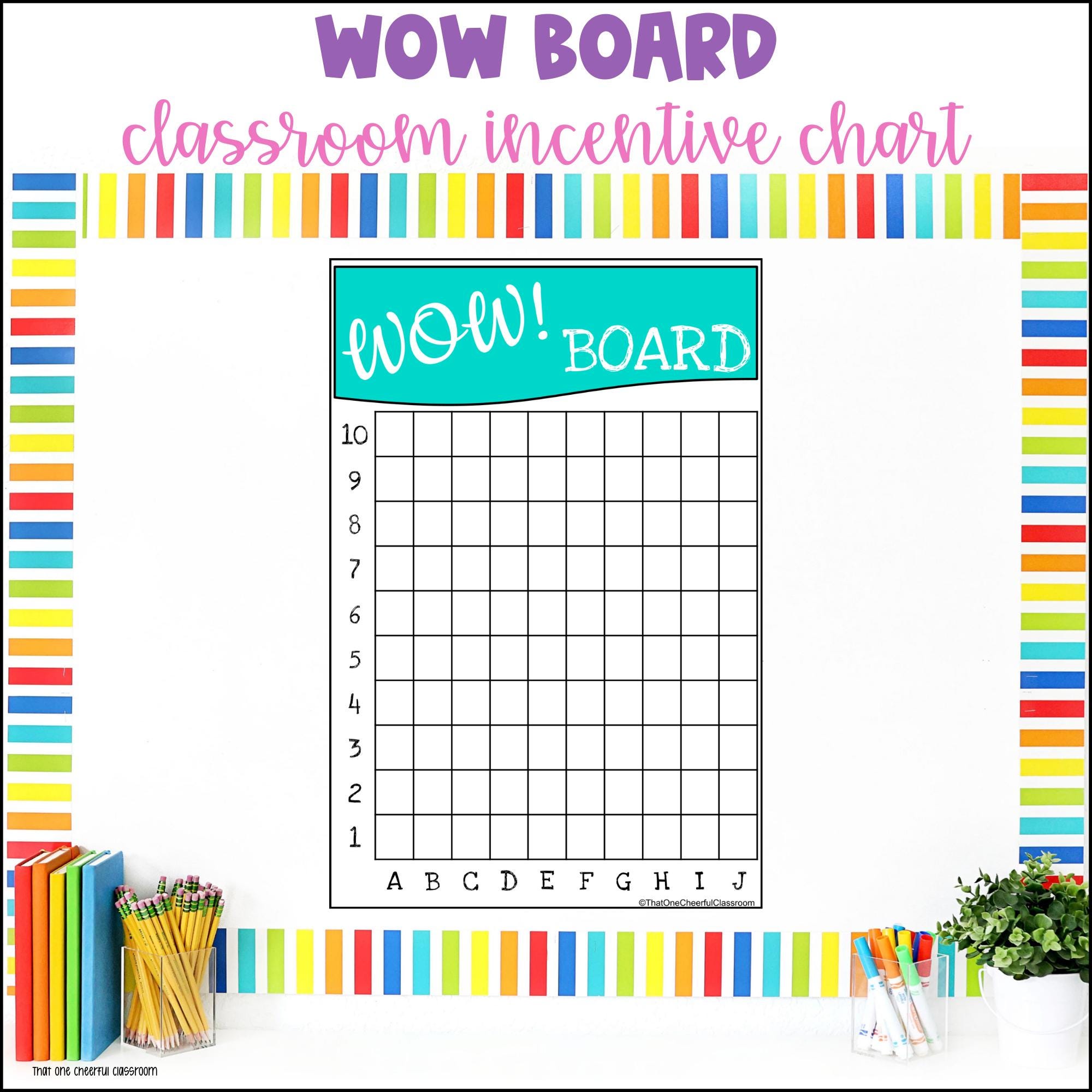 WOW Board Classroom Incentive Behavior Anchor Chart Poster Tearproof ...