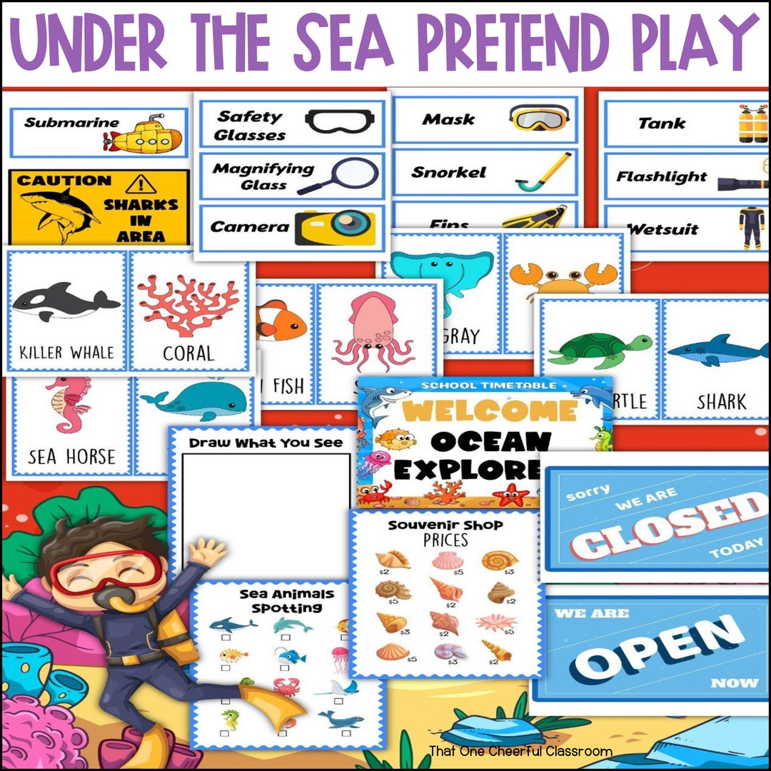 Under the Sea Dramatic Play Printables Ocean Pretend Play Center for ...
