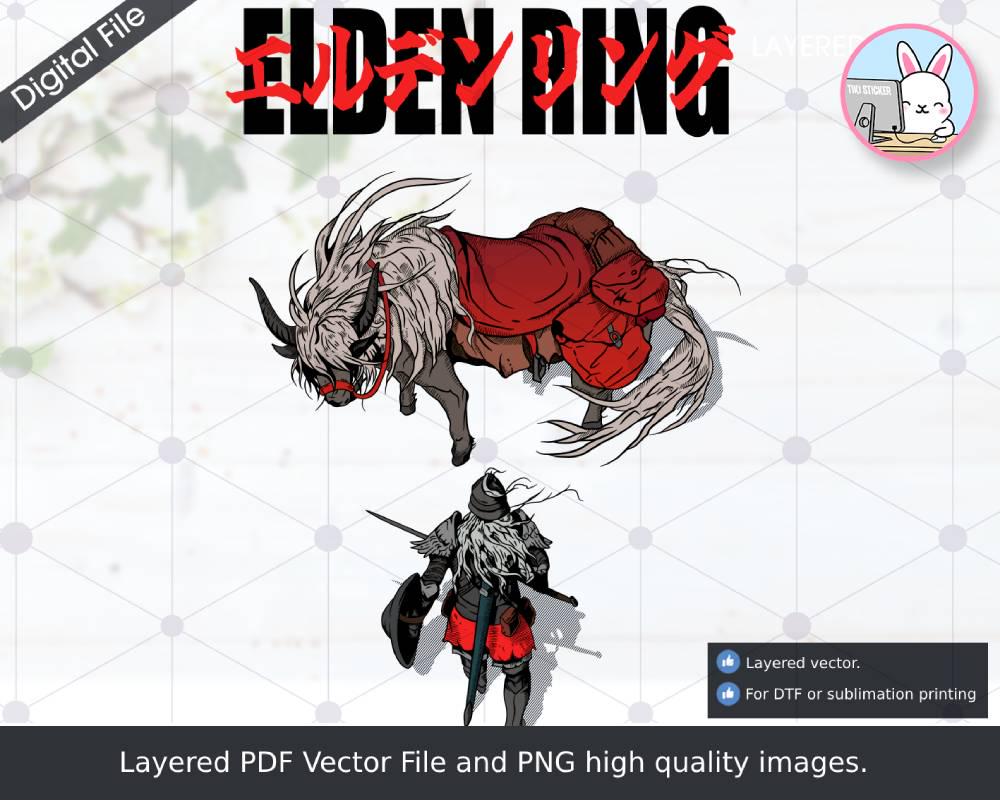 Elden Ring Fanart Vector Design Akira Parody PDF and PNG. - Etsy