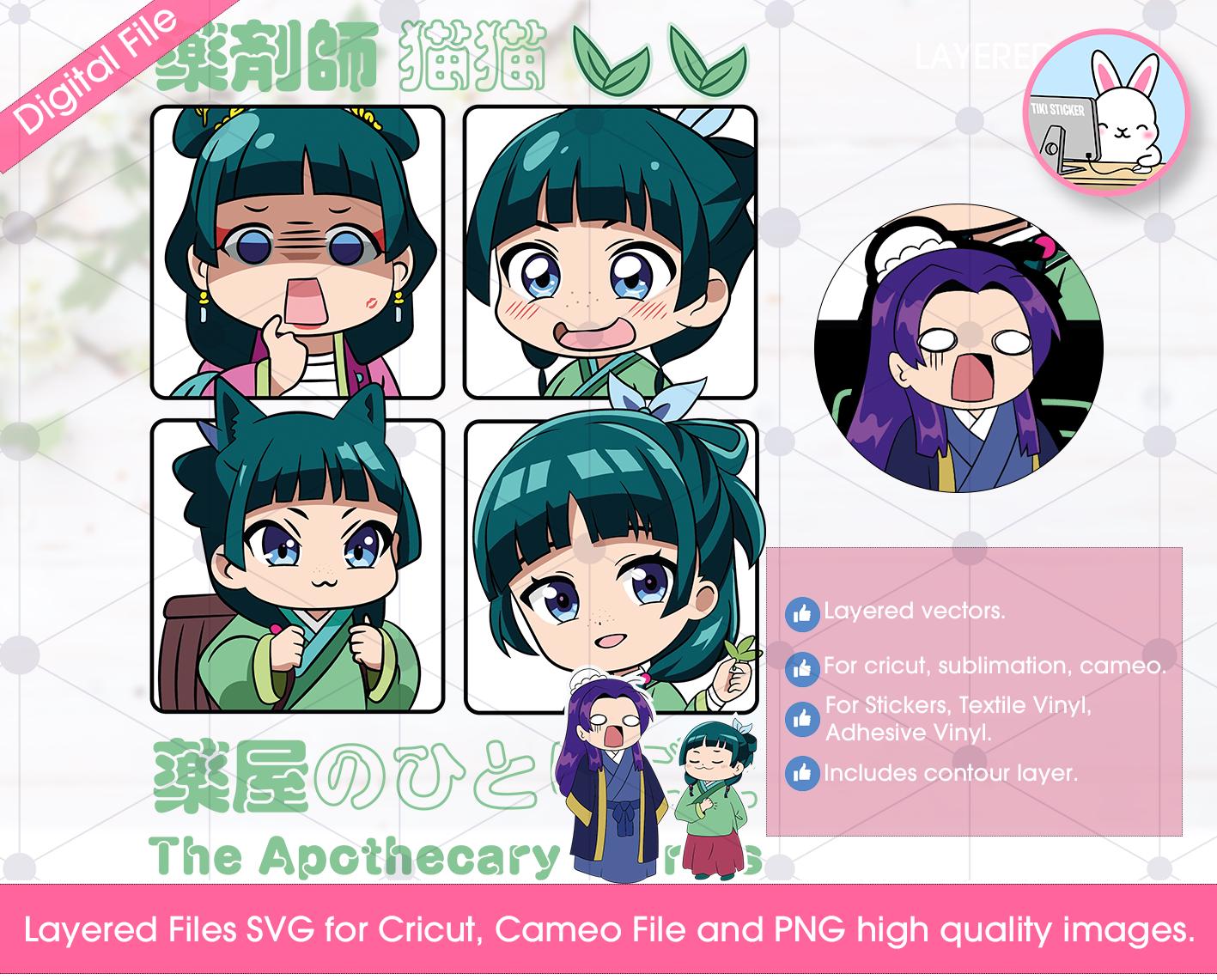 Apothecary Diaries Chibi Vector File, Svg, Pdf, Png. - Etsy