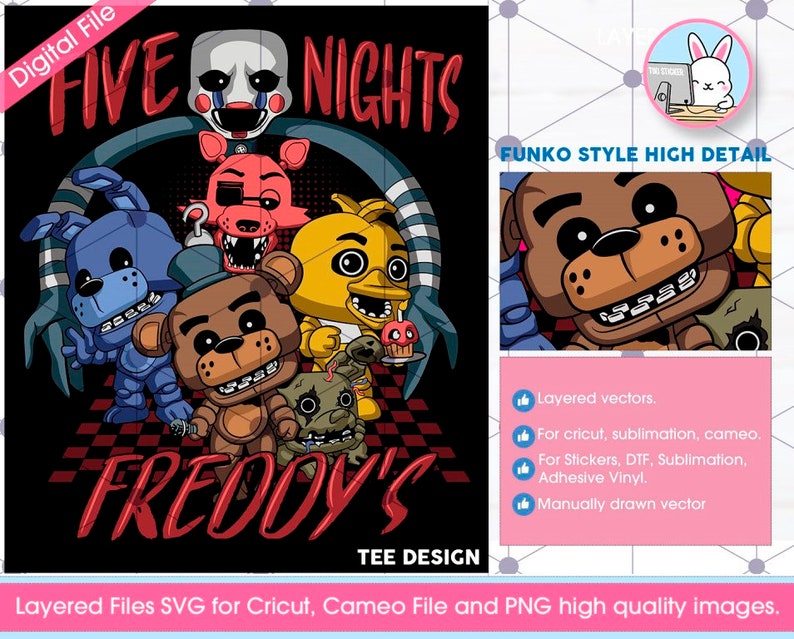 Freddy's Svg File, Png File, Vector Files. - Etsy