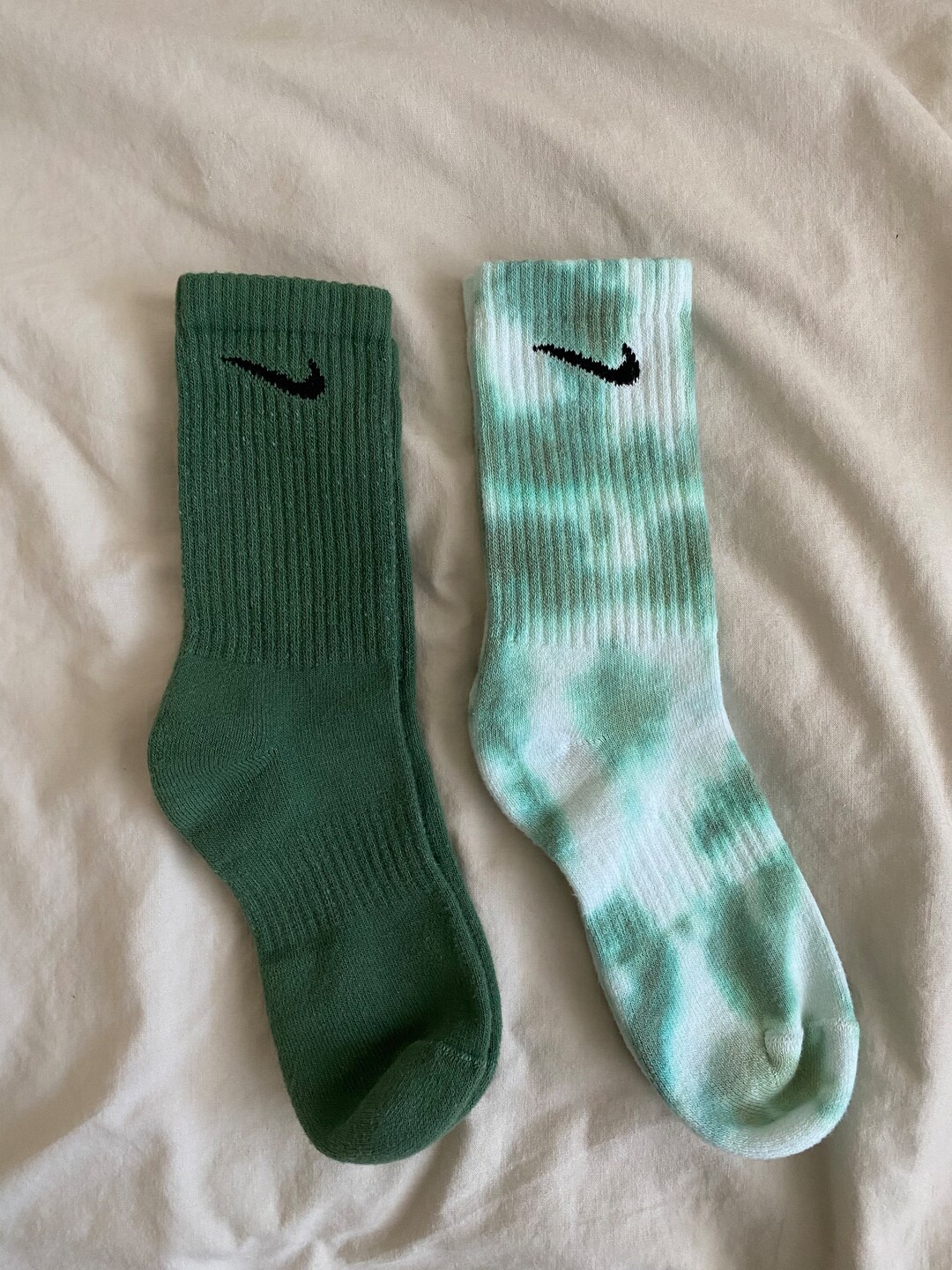 Green Set Custom Dyed Nike Socks - Etsy