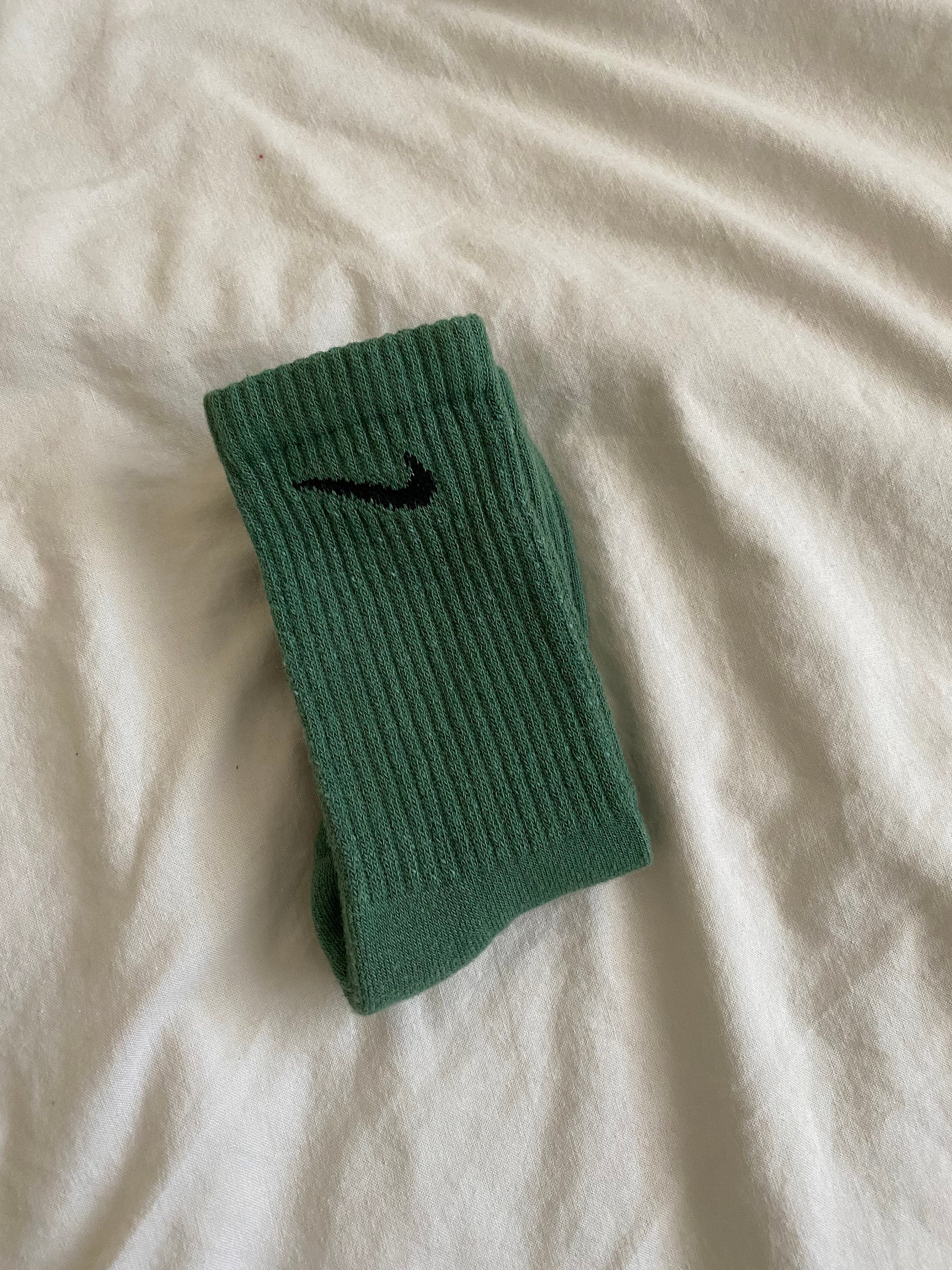 Forest Green Custom Dyed Nike Socks - Etsy