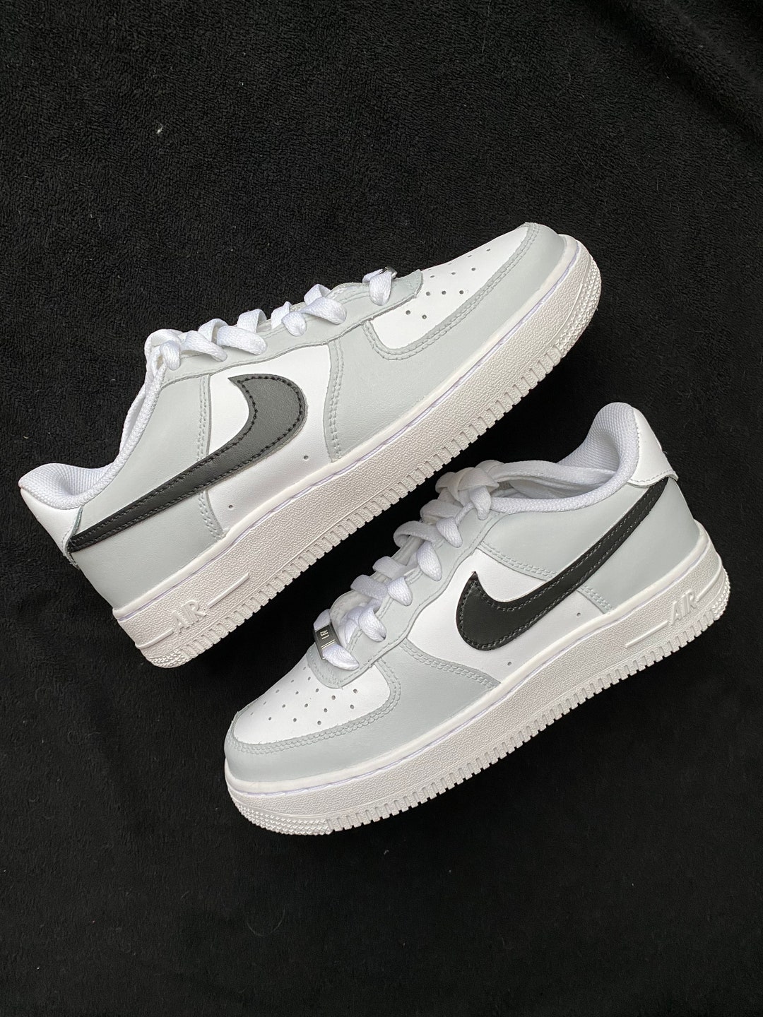 Grey and Black Custom Af1 - Etsy