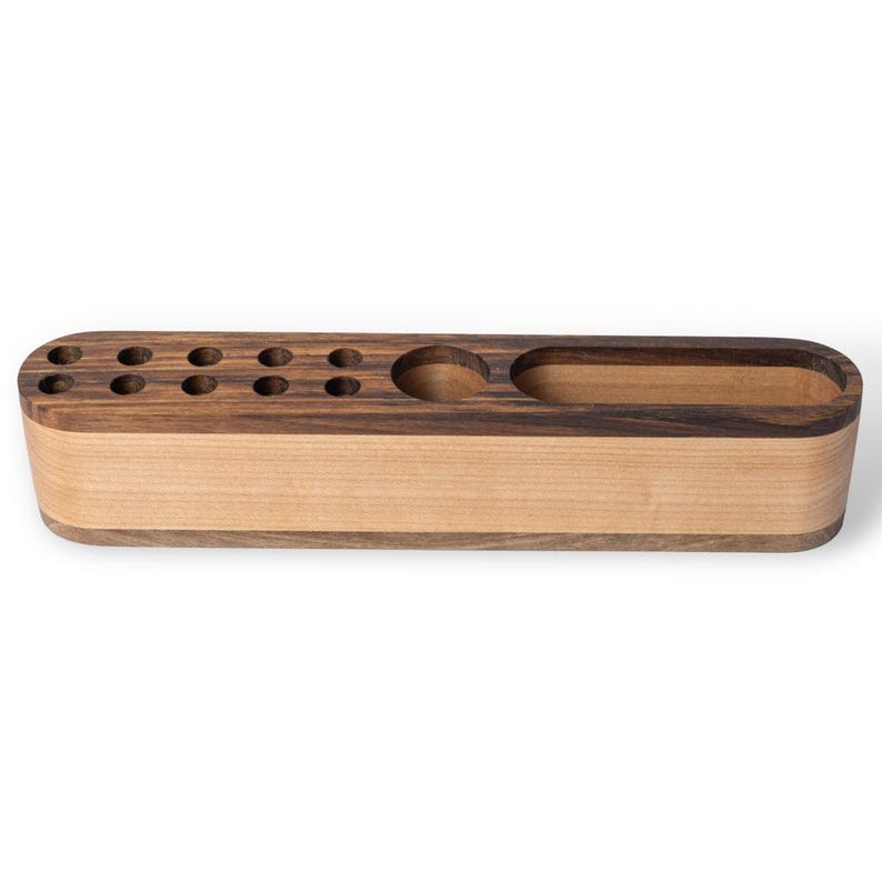 Wooden Desk Organizer Made From Walnut and Maple - Etsy
