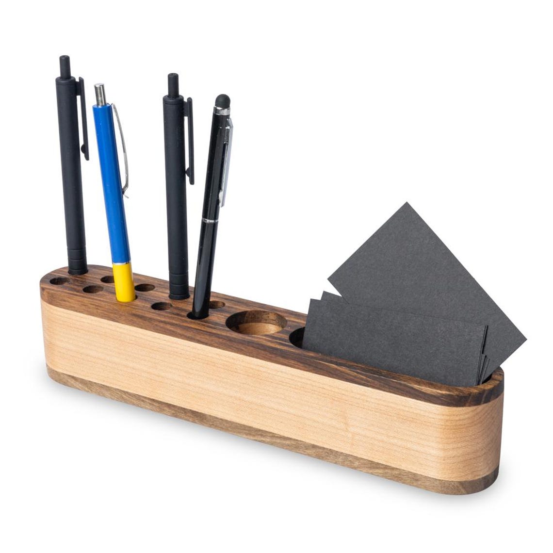 Wooden Desk Organizer Made From Walnut and Maple - Etsy