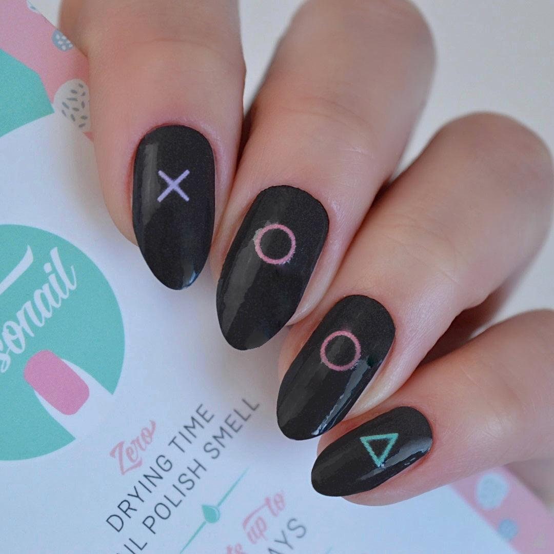 Player One Controller Nail Polish Wraps **glow in the Dark** - Etsy