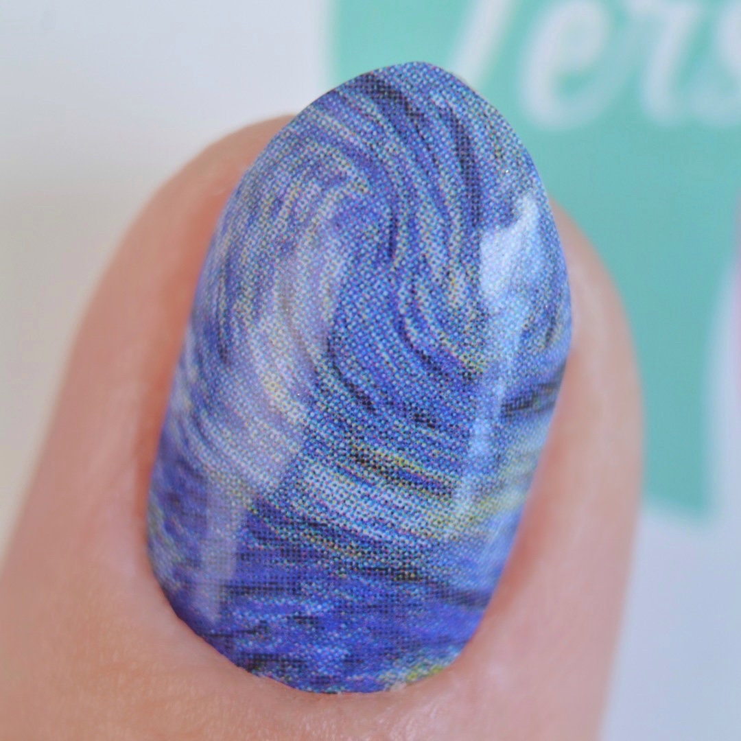 Van Gough Starry Night Nail Polish Wraps - Etsy