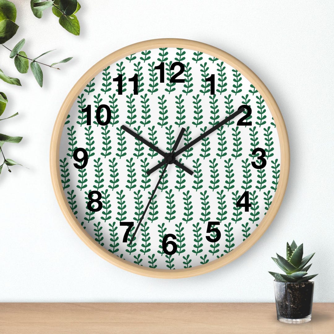 Nature-inspired Wall Clock, Modern Home Decor, Elegant Timekeeper, Gift ...