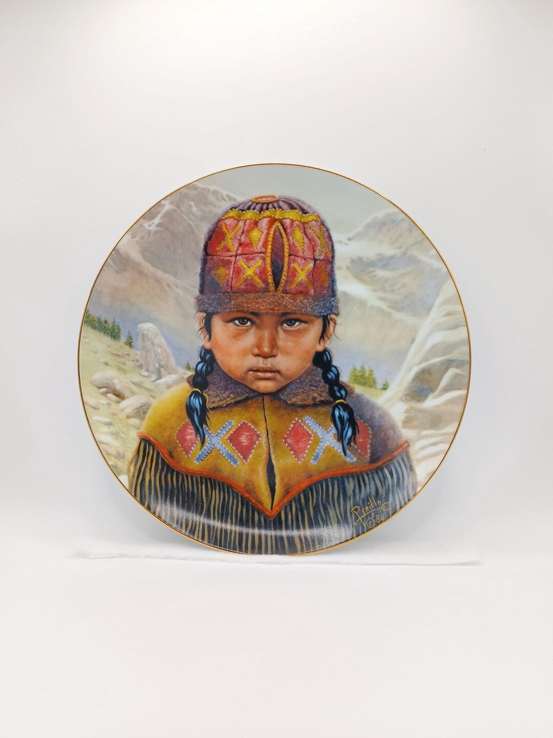 Native American Collectible Young Joseph by Perillo Plate Exquisitely ...