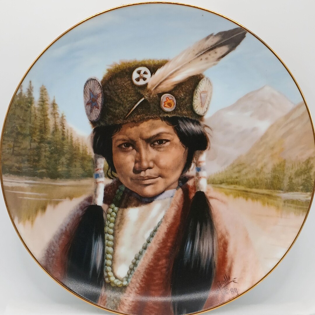 Young Sitting Bull Plate: Native American Home Decor by Perillo - Etsy