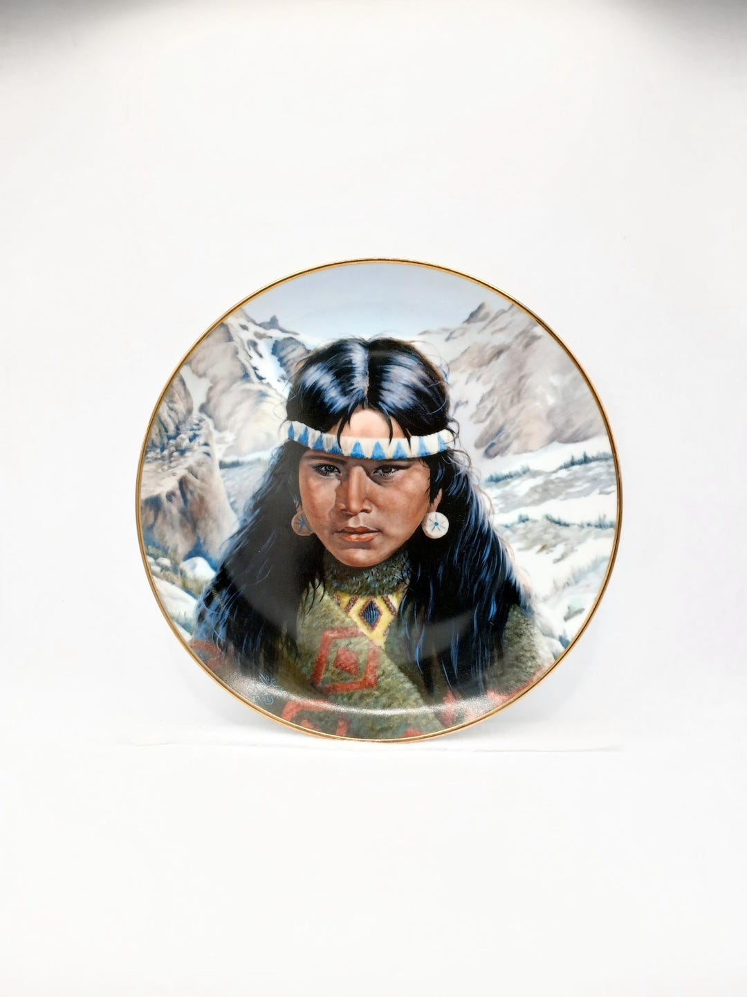 Native American Collectible Plate Young Red Cloud by Perillo Unique ...