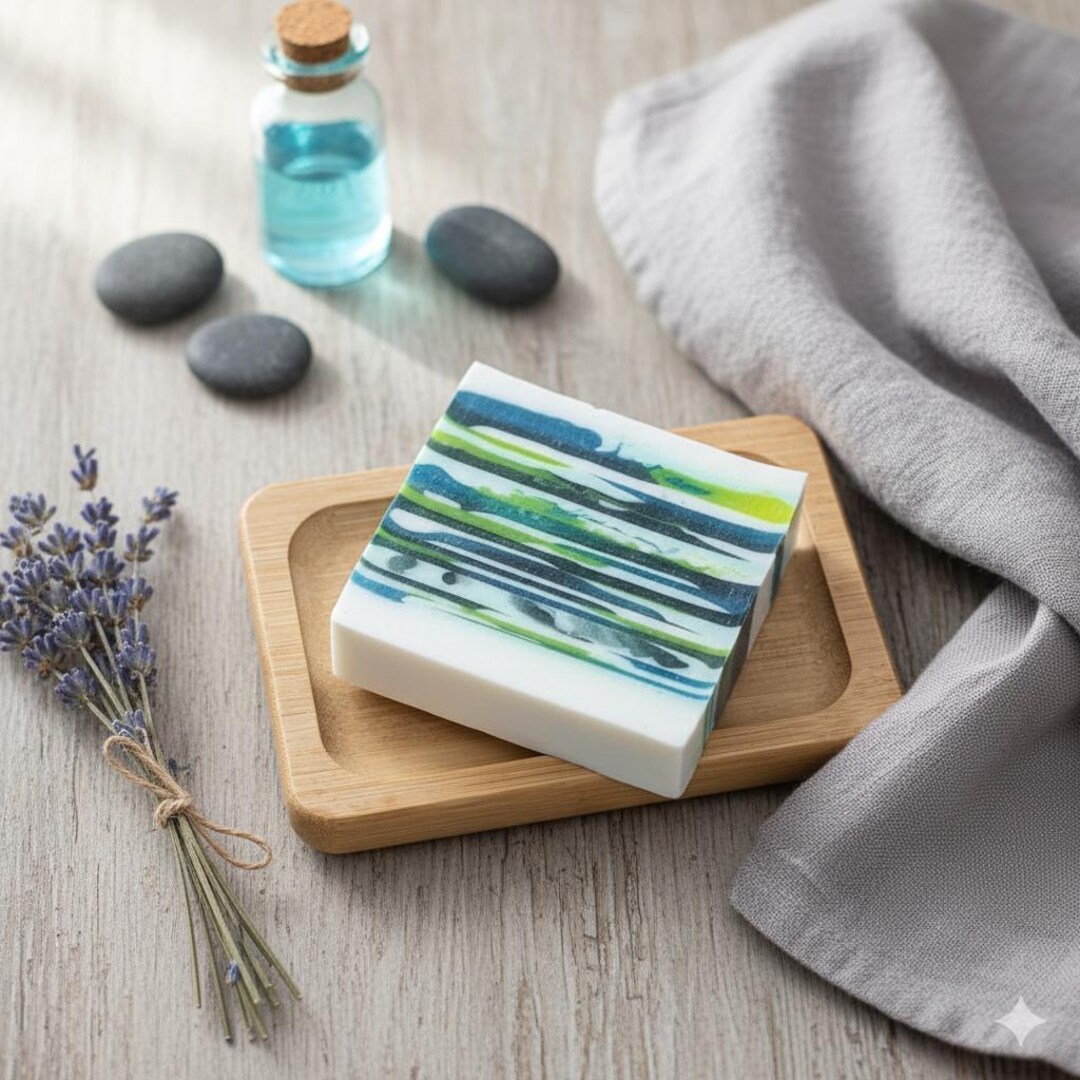 Emerald Rainforest Goat Milk Soap: Handcrafted Artisan Swirl - Etsy