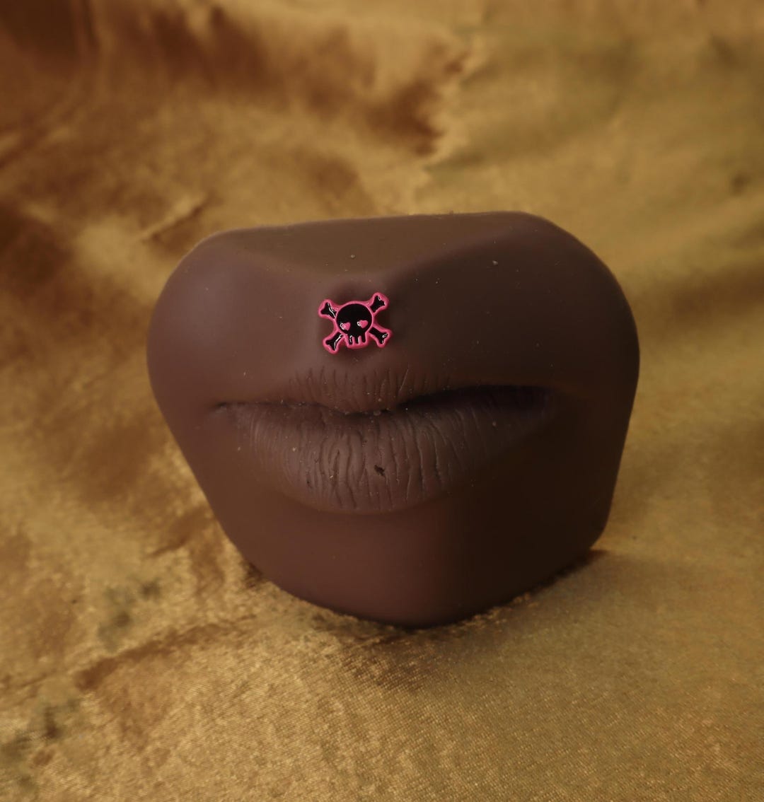 Fashionable Skull Candy Labret Lip Piercing - Etsy