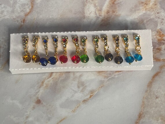 NEW Crystal Gold Nose Stud Dangle Nose Stud Nose Ring Hoop | Etsy
