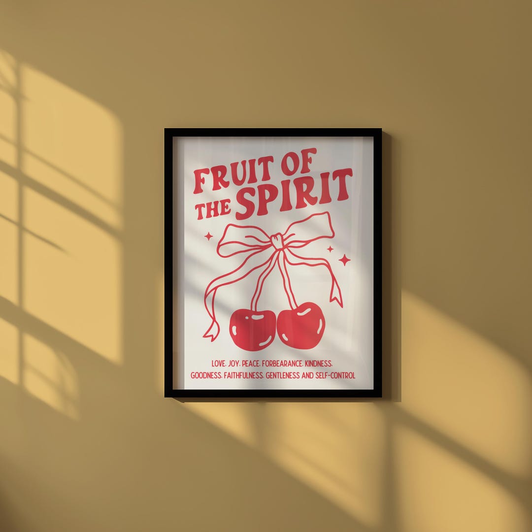 Fruit of the Spirit Scripture, Bible Verse Wall Art, Christian Art ...