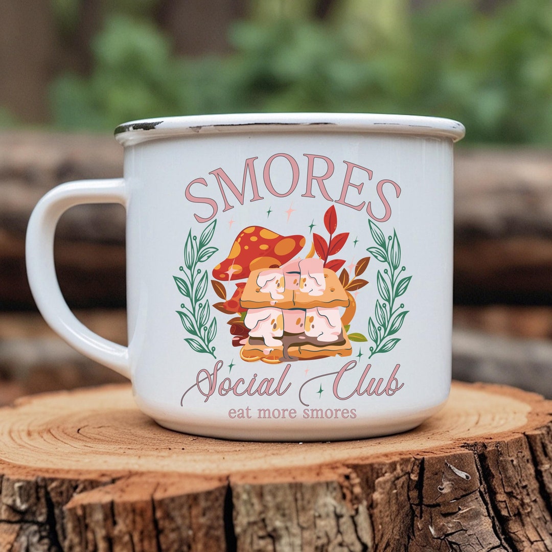 Smores Social Club Enamel Club, Outdoor Coffee Mug, Adventure Mug for ...