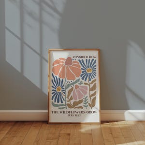 The Wildflowers Grow Scripture, Bible Verse Wall Art, Christian Art ...