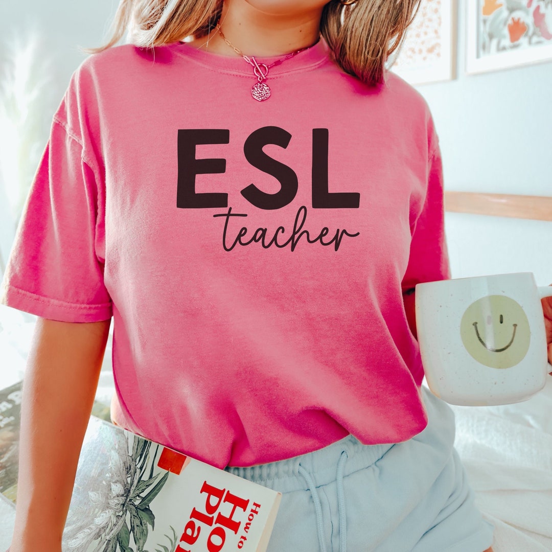 ESL Teacher Shirt, Retro ESL Teacher Comfort Colors Shirt, Fall Teacher ...