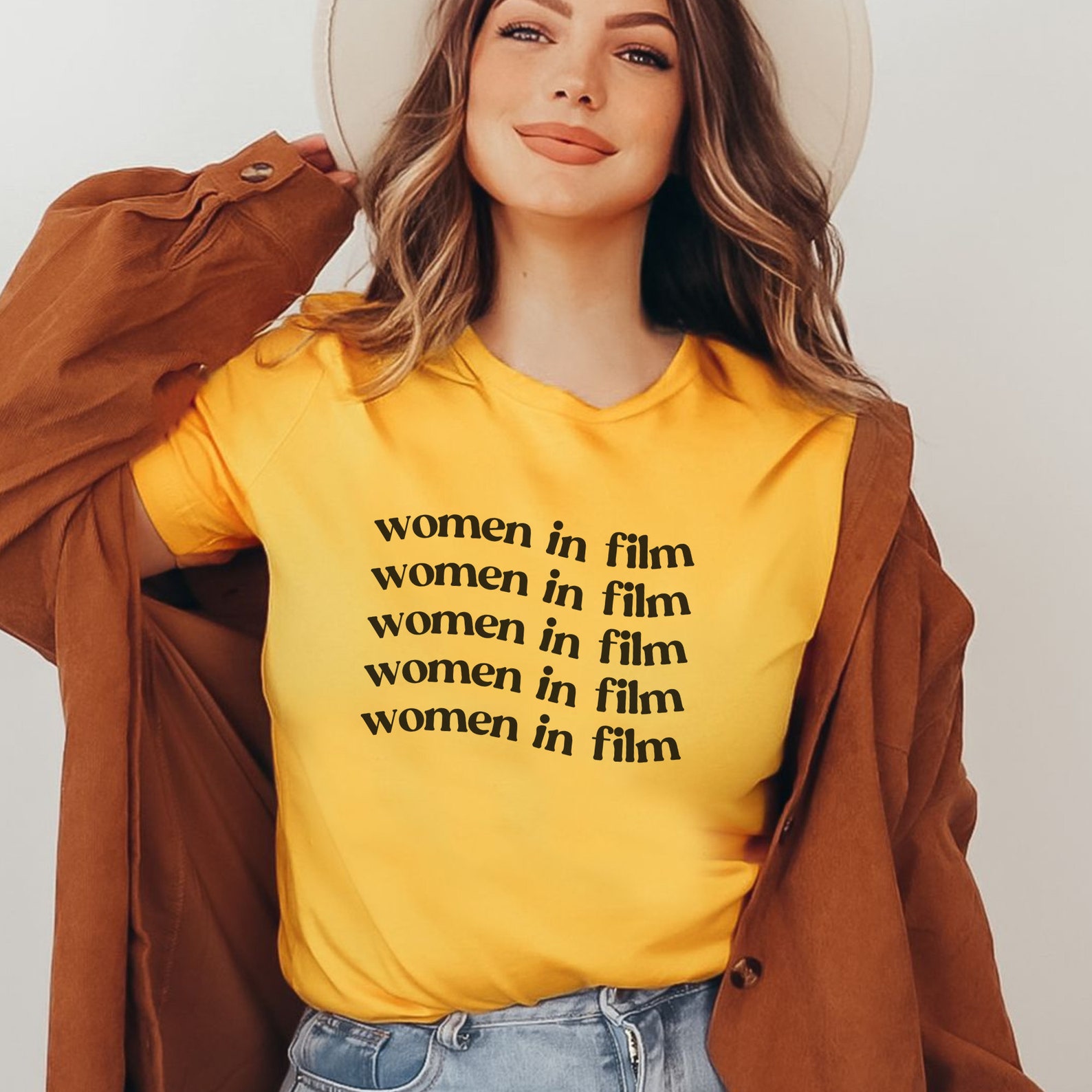 Women in Film Oversized Shirt, Retro Women in Film Crewneck, Filmmaker ...