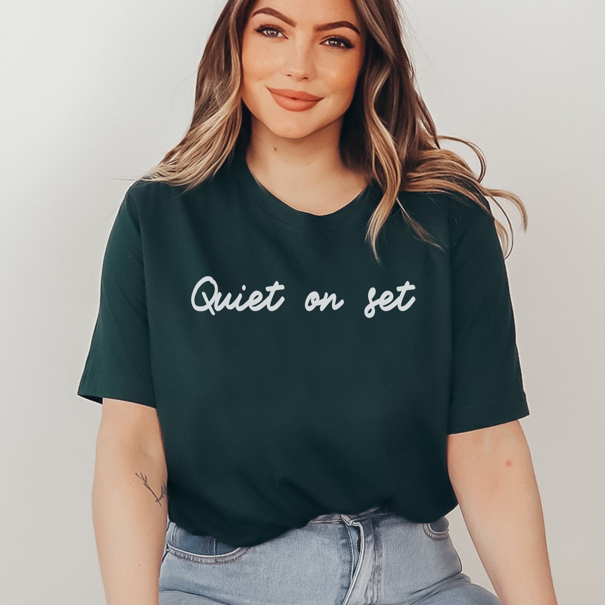 Quiet on Set Shirt, Retro Film Crew Shirts, Women in Film Crewneck ...