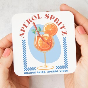 4 Pack Aperol Spritz, Bachelorette Party Coaster, Beach Trip Gift ...