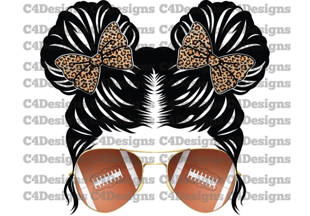 Girl Messy Bun Football PNG, Football, Messy Bun, Ball, Sport, Leopard ...