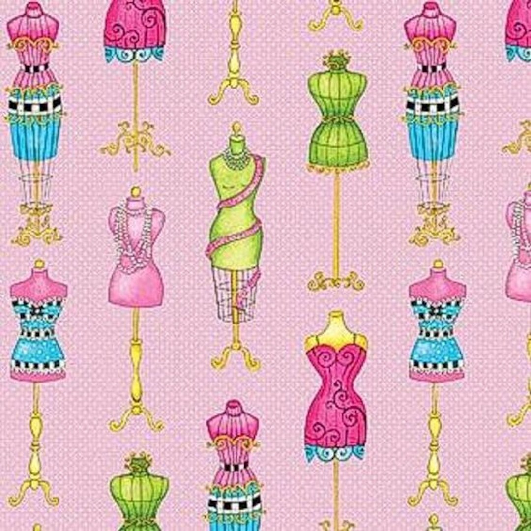 Henry Glass Cute as a Button Dress Forms Pink F7889 - Etsy