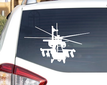 AH-64 Apache Helicopter Vinyl Decal, Army Aviation, Helicopter, Truck ...
