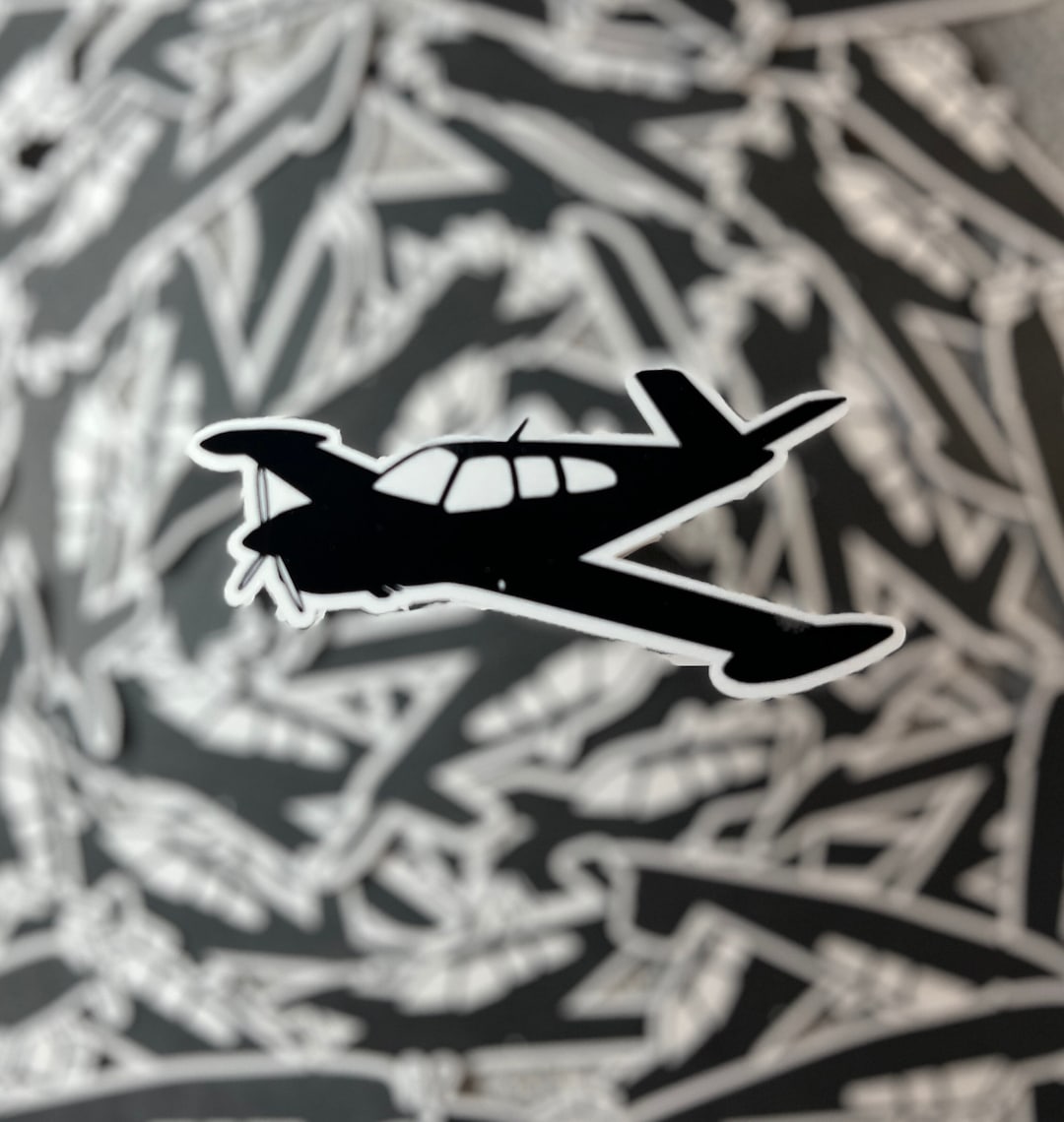 Beechcraft Bonanza 35 V-tail Angled View With Tip Tanks Sticker - Etsy