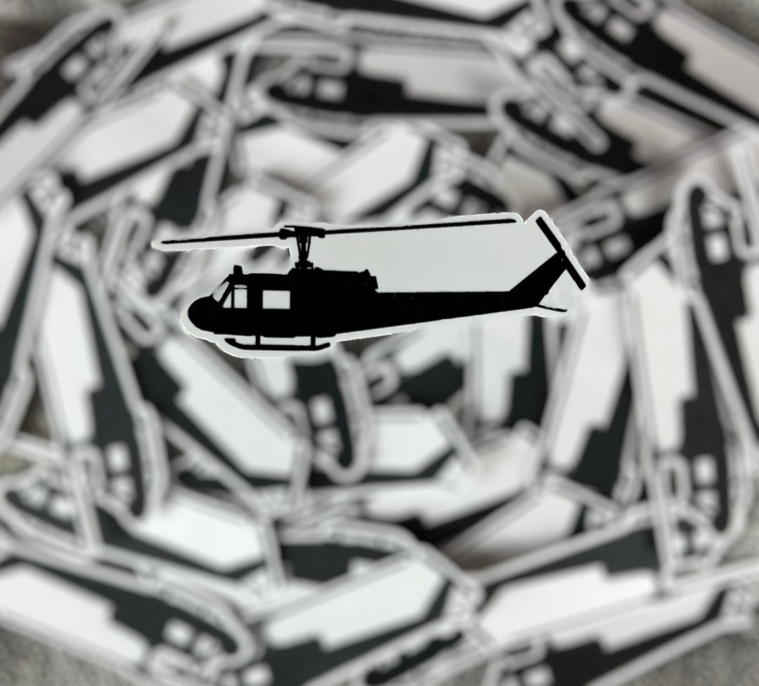 UH-1 Huey Side View Sticker - Etsy