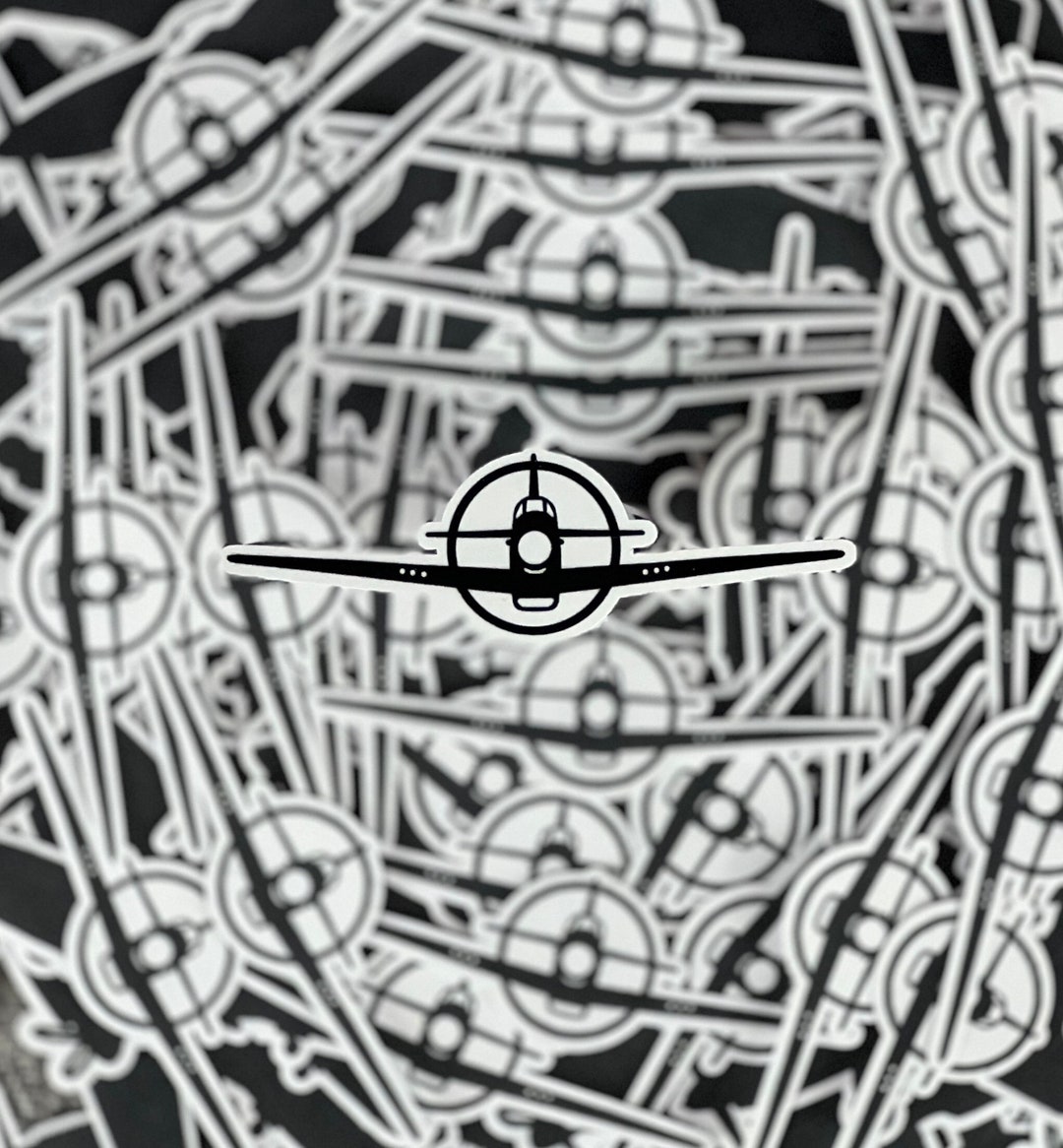 P-51 Mustang WWII Fighter Airplane Front View Sticker - Etsy