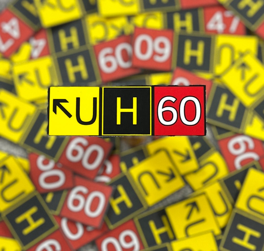 Blackhawk UH-60 Airport Signs Sticker - Etsy