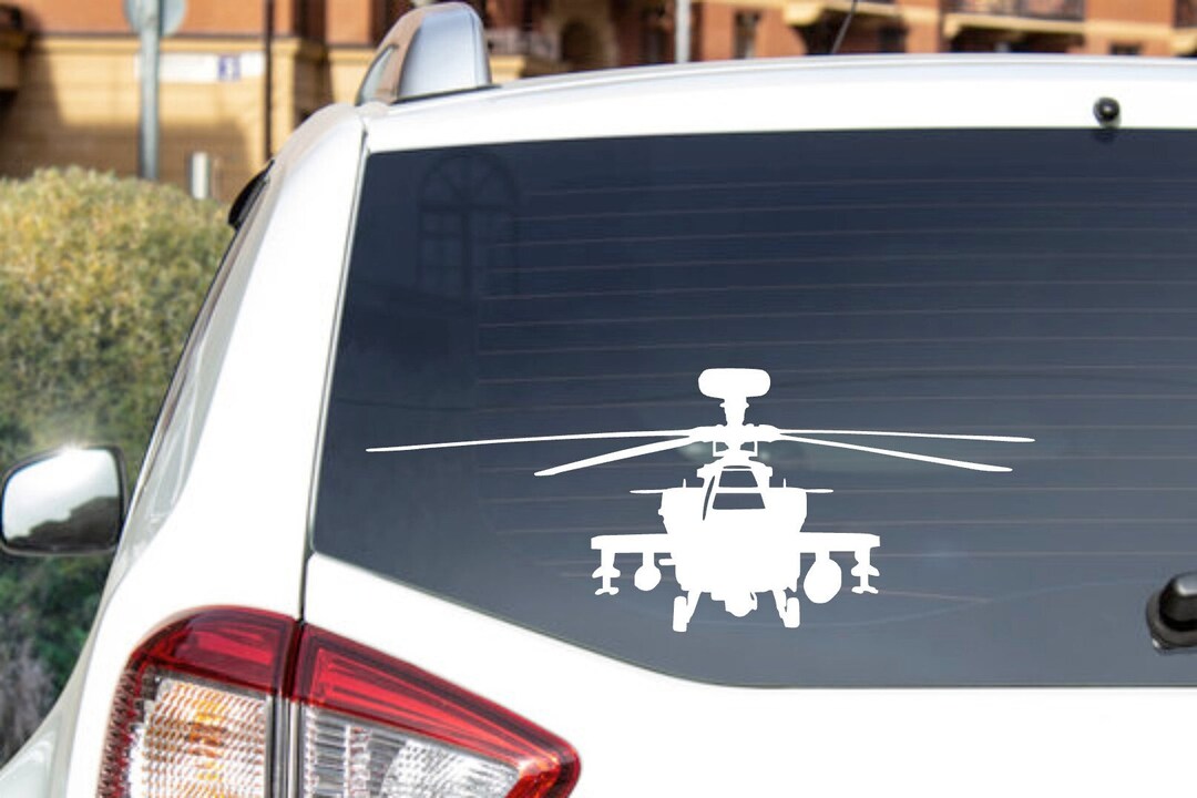 AH-64 Apache Helicopter Front View US Army Decal - Etsy