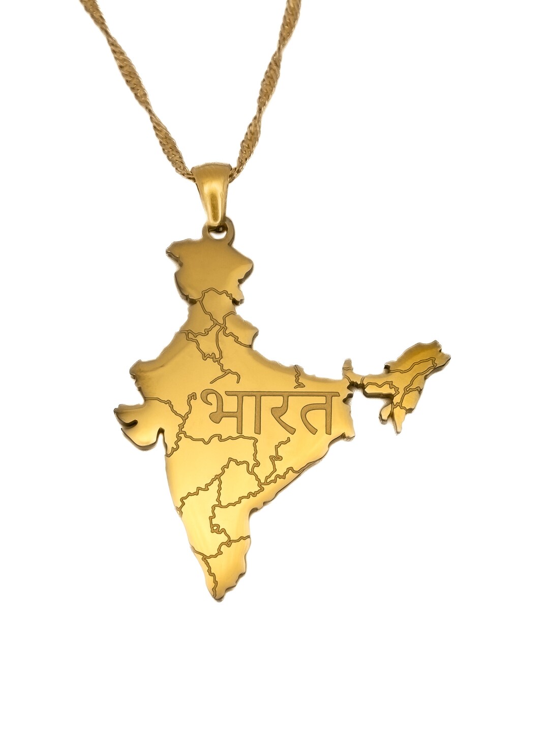 India Map Necklace - Etsy