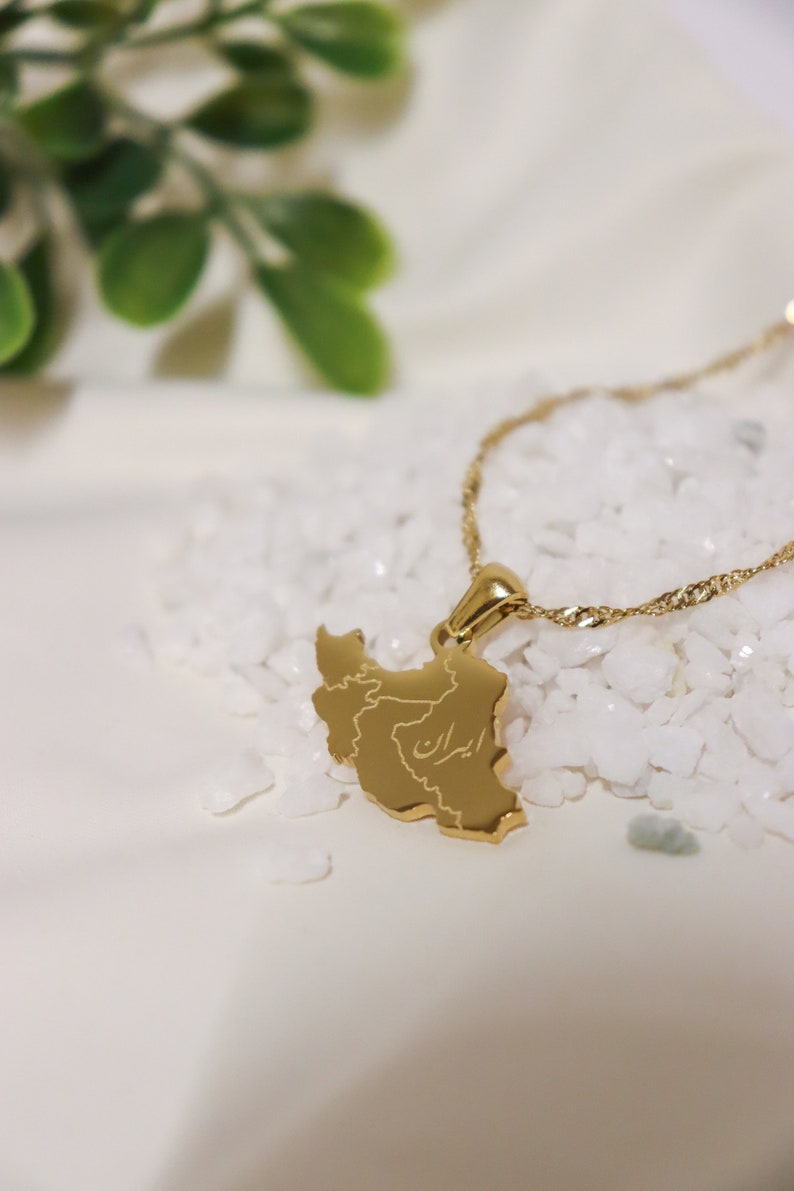 Iran Map Necklace - Etsy