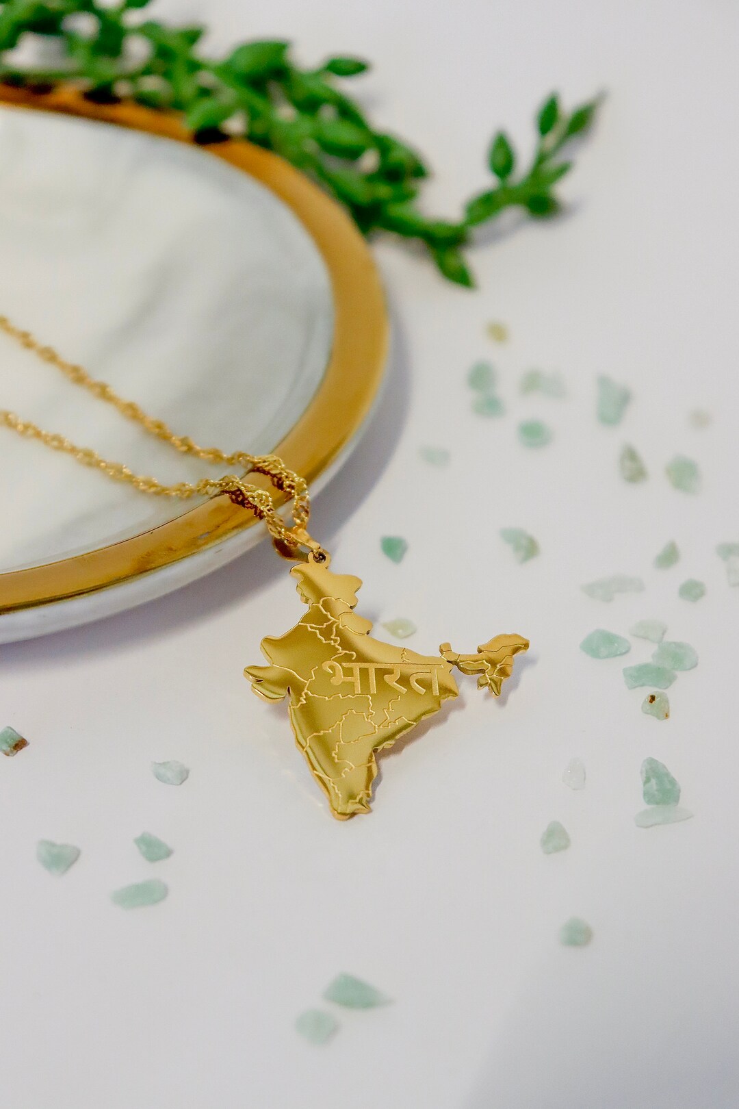 India Map Necklace - Etsy