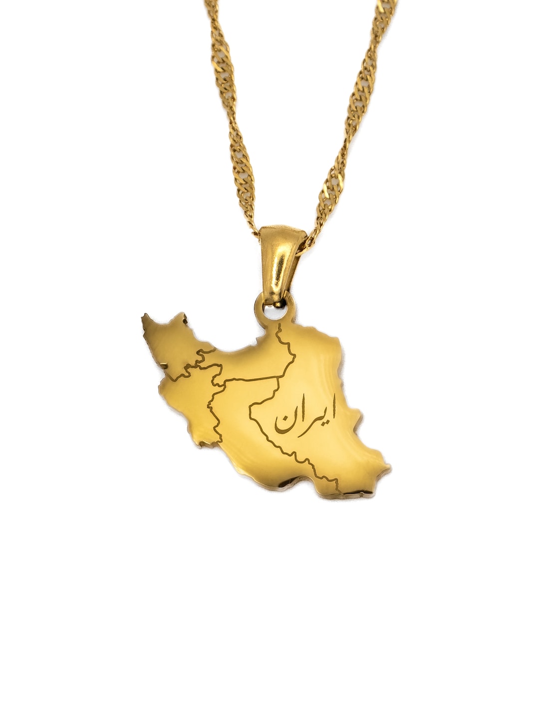Iran Map Necklace - Etsy