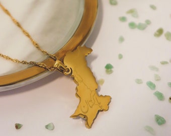 Pakistani Map Necklace - Etsy UK