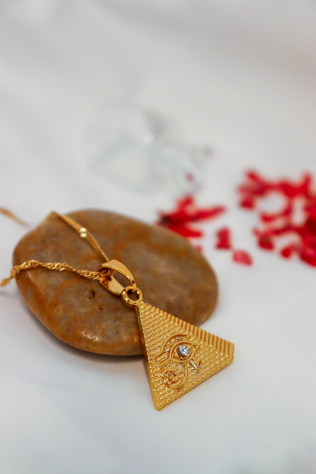 Egyptian Pyramid Necklace - Etsy