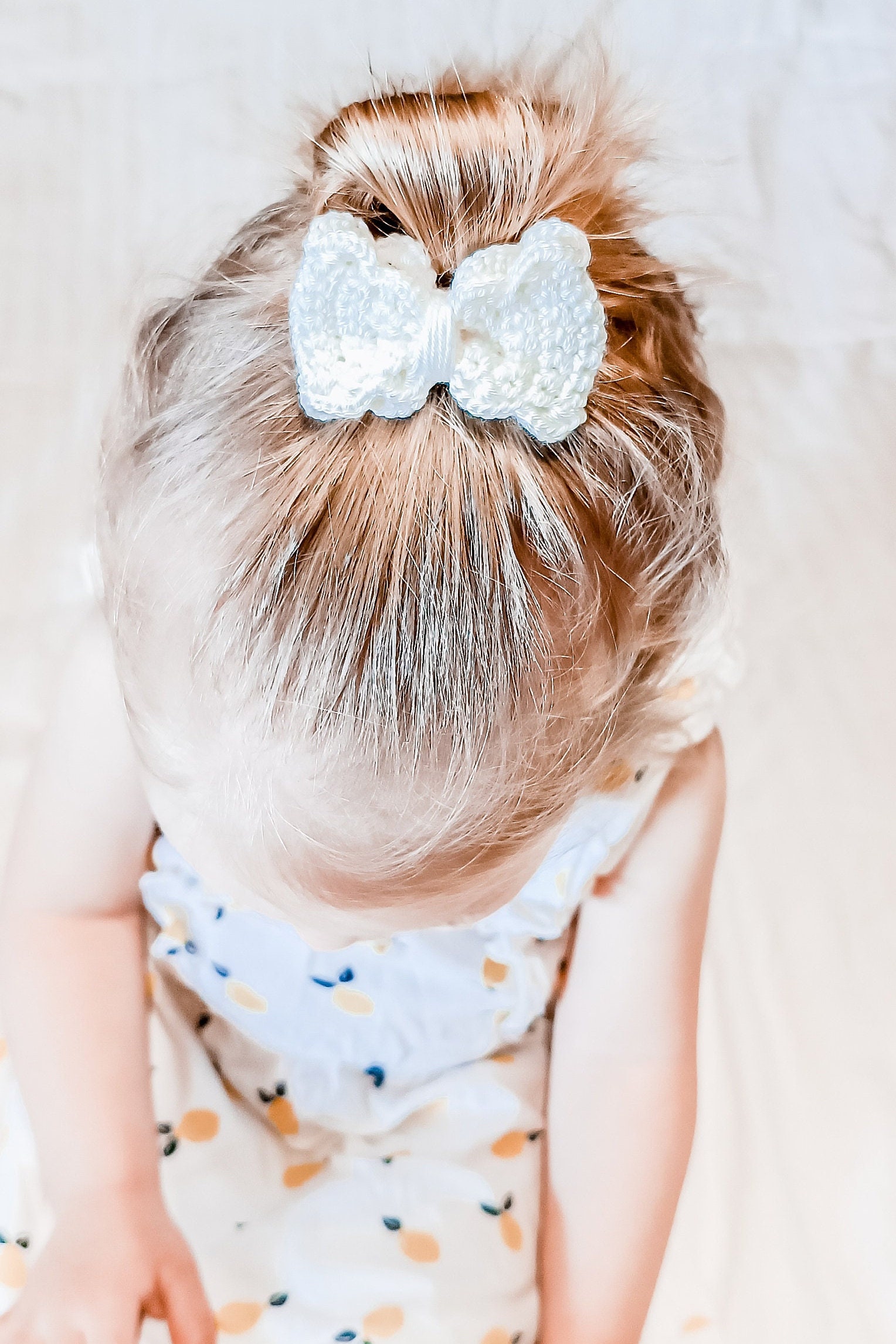 Crochet Bow Hair Clips, Handmade Girls Hair Clips, Knitted Baby Hair ...