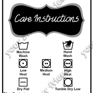 PRINTABLE Care Instructions Tag for Handmade Items | Knit Crochet ...