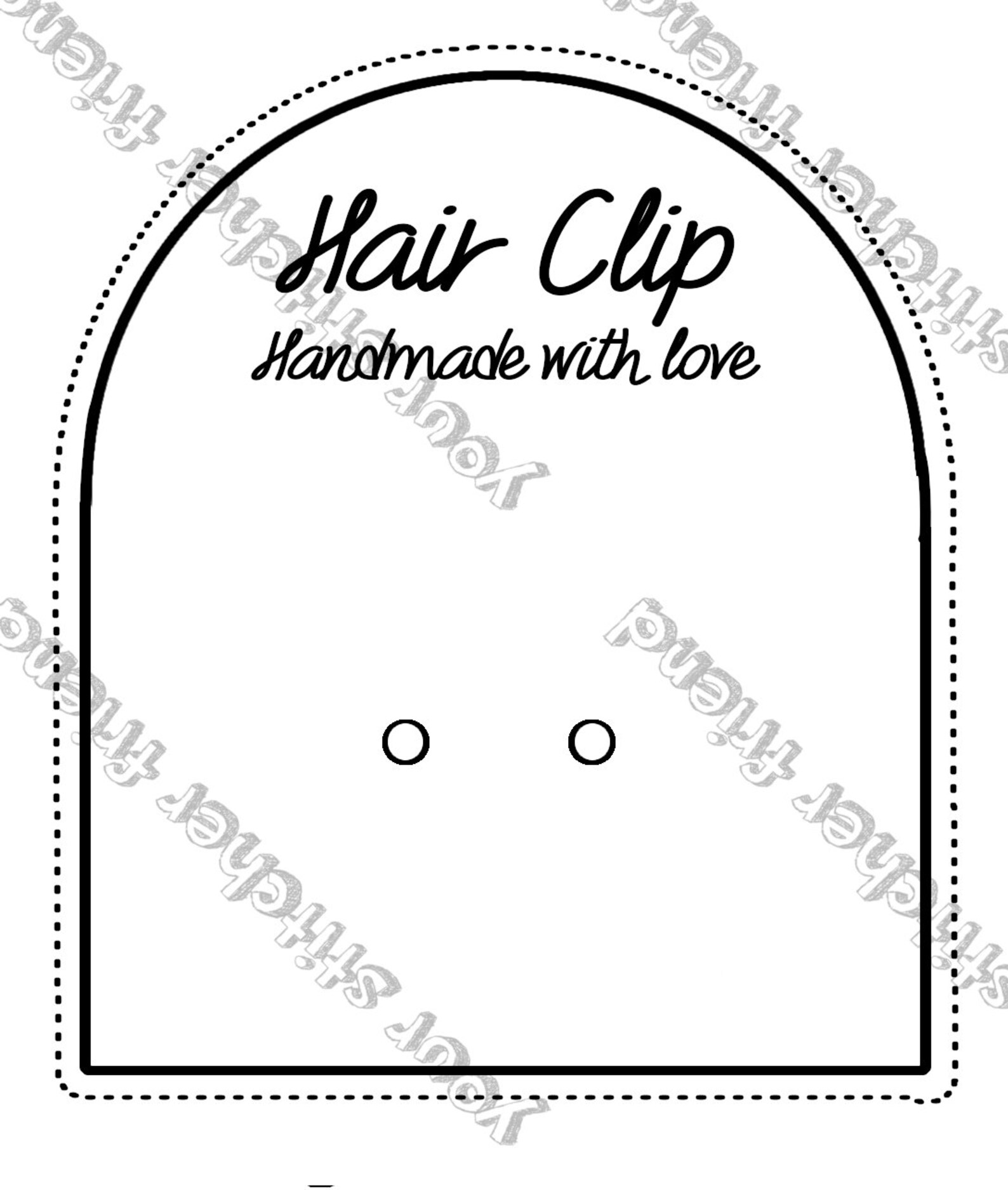 PRINTABLE Hair Clip Display Card | Cut and Print Handmade Accessory ...