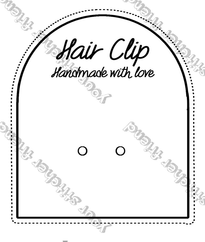 PRINTABLE Hair Clip Display Card | Cut and Print Handmade Accessory ...