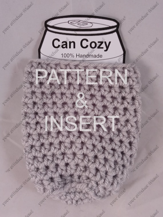 COMBO Soda Can Cozy Pattern and Printable Insert | Etsy